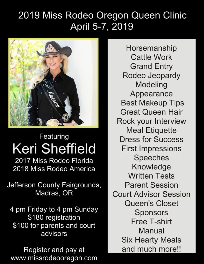 The Oregon Queen — February 2019 – Miss Rodeo Oregon